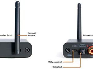 Audioengine B1 Bluetooth Receiver with 5.0 aptX HD - Extended Range and High Fidelity 24 bit DAC Wireless & Streaming Audio Systems