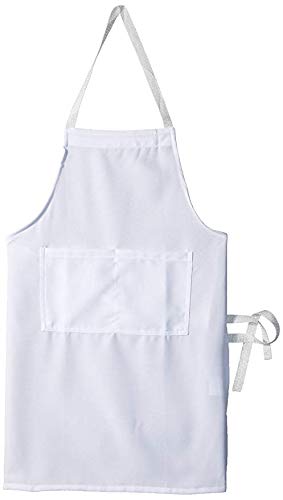 Children Chef Set Apron Hat Small (Small (Fits 2-7 Year Olds)) White