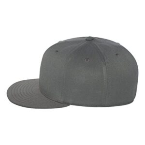 Flexfit Premium Flatbill Cap – Fitted 6210 - Large/X-Large (Dark Gray)