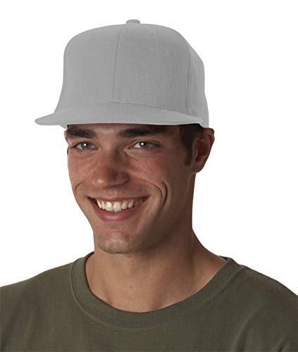 Flexfit Premium Flatbill Cap – Fitted 6210 - Large/X-Large (Dark Gray)