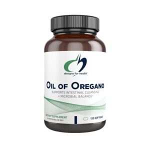 designs for health oil of oregano softgels - oregano oil supplement with highly concentrated carvacrol - supports intestinal cleansing - small pills (120 softgels)