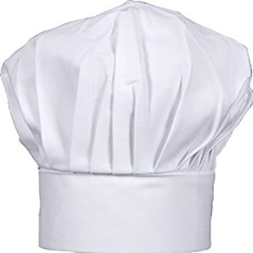 CHEFSKIN Kids Children Set Apron+ Hat M Fits 7-12 White Real Fabric (1)