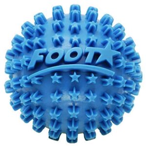 body back foot star massager ball and plantar fasciitis roller - soothe foot stress, discomfort, aches, & tightness (2-inch, blue)