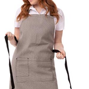 Chef Works Unisex Portland Bib Apron, Black, One Size