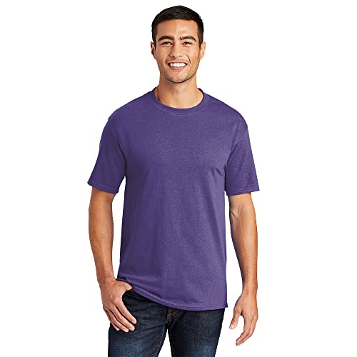 Port & Company Men's 50/50 Cotton/Poly T Shirt L Purple