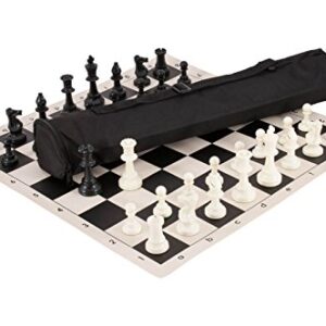 Quiver Chess Set Combination - Triple Weighted - by US Chess Federation (Black)