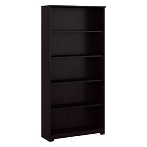 bush furniture cabot 5 bookcase in espresso oak