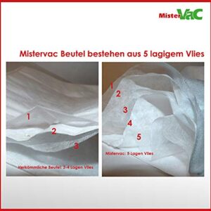 MisterVac compatible with vacuum cleaner bag replacement bags 20 pieces Moulinex 1100 compact