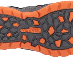 Merrell Kid's Unisex Hydro Sport Sandal, Grey/Orange,11 Big Kid