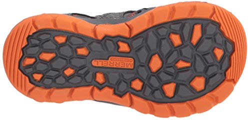 Merrell Kid's Unisex Hydro Sport Sandal, Grey/Orange,11 Big Kid