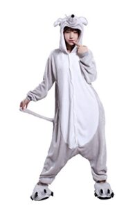 fashionfits unisex hoodie jumpsuit mouse costume pyjama cosplay sleepwear gray xl