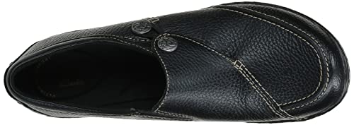 Clarks Women's Ashland Lane Q Slip-On Loafer, Black, 9 M US