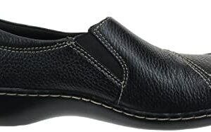 Clarks Women's Ashland Lane Q Slip-On Loafer, Black, 9 M US