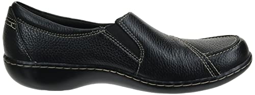 Clarks Women's Ashland Lane Q Slip-On Loafer, Black, 9 M US