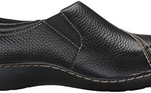 Clarks Women's Ashland Lane Q Slip-On Loafer, Black, 9 M US