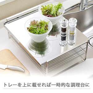 下村企販 Shimomura Kihan 35728 Tsubamesanjo Dish Rack, Slim, Vertical Storage, Made in Japan, Stainless Steel, Chopsticks Rest Included