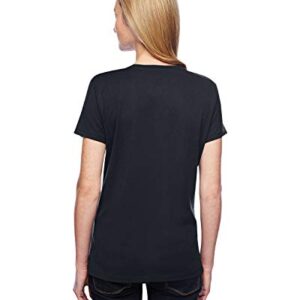 Hanes womens X-temp V-neck T-shirt novelty t shirts, Black, X-Large US