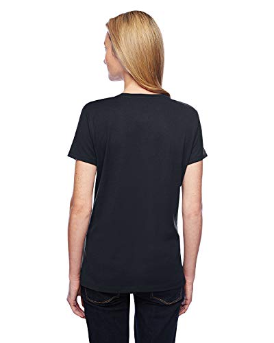 Hanes womens X-temp V-neck T-shirt novelty t shirts, Black, X-Large US