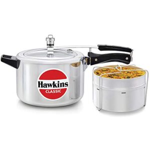 hawkins cl51 pressure cooker, 5 l with seperator, silver