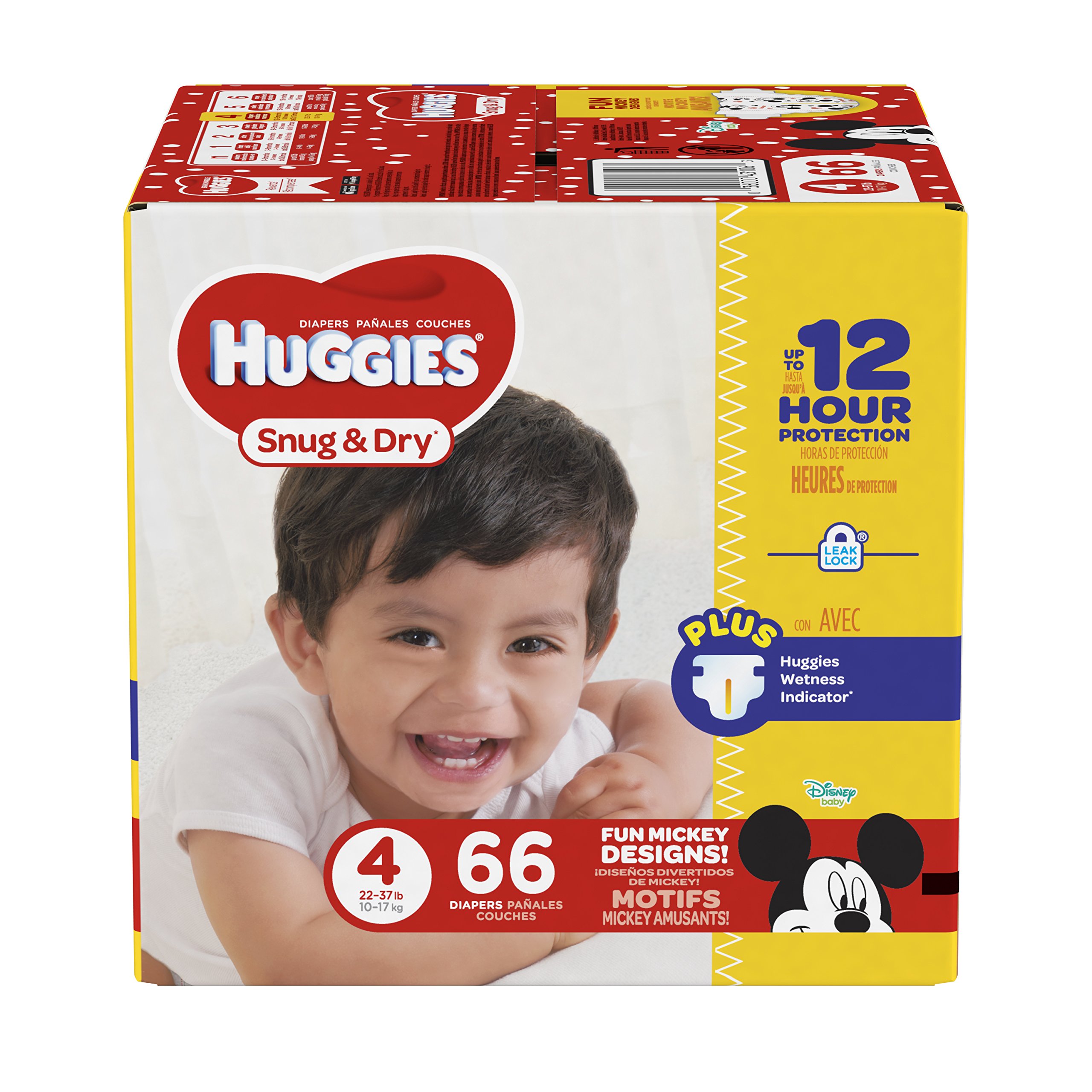 HUGGIES Snug & Dry Diapers, Size 4, 66 Count, BIG PACK (Packaging May Vary)