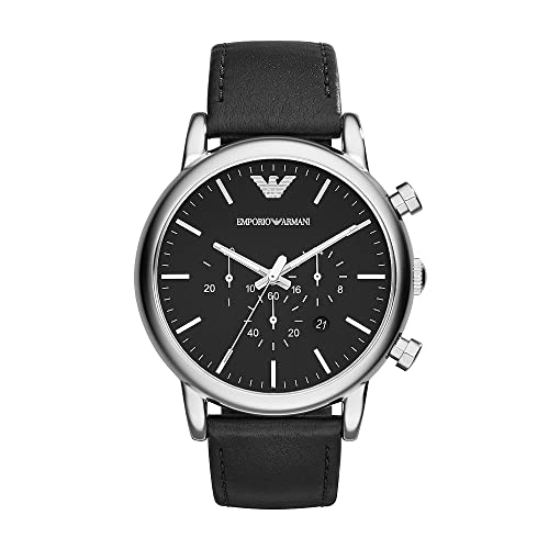 Emporio Armani Men's AR1828 Dress Black Leather Watch