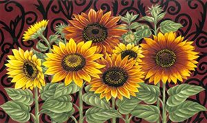 toland home garden 800108 sunflower medley fall door mat 18x30 inch summer outdoor doormat for entryway indoor entrance