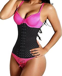 sayfut waist trainer, corset cincher body slimmer shaper tummy control for women black m(3-5 day delivery)