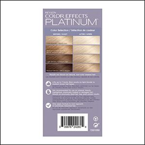 Revlon Permanent Hair Color, Permanent Hair Dye, Color Effects Highlighting Kit, Ammonia Free & Paraben Free, 60 Platinum, 8 Oz, (Pack of 1)