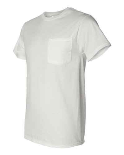 Fruit of the Loom 5 oz. 100% Heavy Cotton HD Pocket T-Shirt (3931P) White, XL