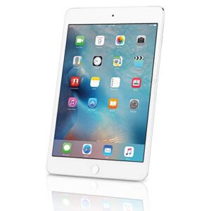 apple ipad mini 4, 64gb, silver - wifi (renewed)