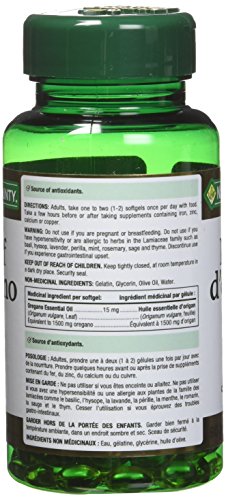 Nature's Bounty Oil of Oregano 1500 mg 90 Liquid Softgels (Packaging May Vary)