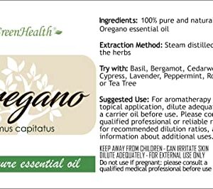 Oregano Essential Oil – 1/6 fl oz (5 ml) Glass Bottle – 100% Pure Essential Oil - GreenHealth