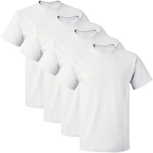 fruit of the loom men's tag-free cotton undershirts, regular-crew-4 pack white, small