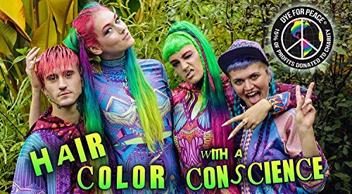 MANIC PANIC Siren’s Song Hair Color - Amplified - Semi Permanent Hair Dye - Neon Blue Green Color - Glows in Blacklight - Vegan, PPD & Ammonia Free - For Coloring Hair on Women & Men