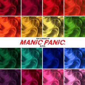 MANIC PANIC Siren’s Song Hair Color - Amplified - Semi Permanent Hair Dye - Neon Blue Green Color - Glows in Blacklight - Vegan, PPD & Ammonia Free - For Coloring Hair on Women & Men