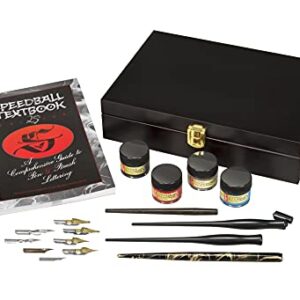 Speedball Calligraphy Collector's Kit - 4 Pen Holders, 8 Nibs, 3 Inks, Pen Cleaner, and Speedball Textbook