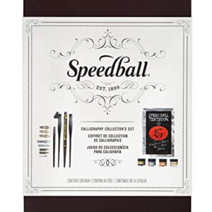 Speedball Calligraphy Collector's Kit - 4 Pen Holders, 8 Nibs, 3 Inks, Pen Cleaner, and Speedball Textbook