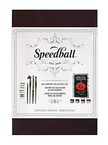 Speedball Calligraphy Collector's Kit - 4 Pen Holders, 8 Nibs, 3 Inks, Pen Cleaner, and Speedball Textbook