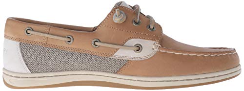 Sperry Womens Songfish Boat Shoe, Linen Oat, 9