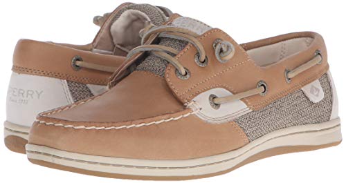 Sperry Womens Songfish Boat Shoe, Linen Oat, 9