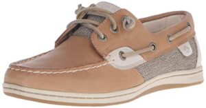 sperry womens songfish boat shoe, linen oat, 9.5