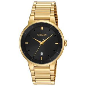 citizen men's bi5012-53e quartz gold tone stainless steel watch case and bracelet