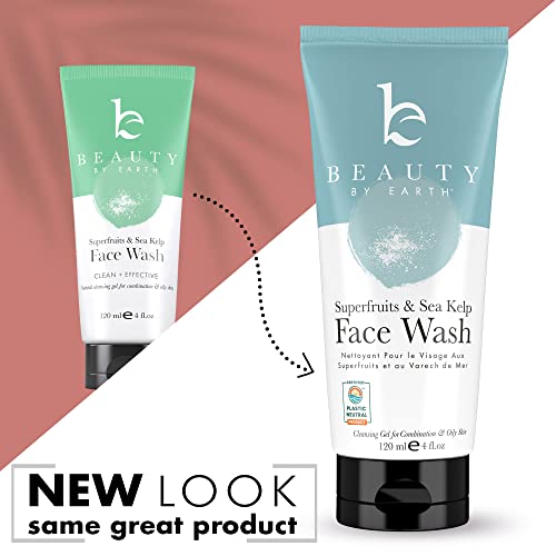 Beauty by Earth Face Wash – Face Cleanser For Women & Mens Face Wash, Facial Cleanser with Clean Ingredients, Great for Acne or Combination and Oily Skin