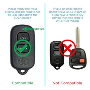 Keyless2Go Replacement for New Remote Car Key Fob Keyless Entry for Dealer Installed Keyless Entry RS3200