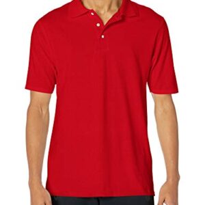 Hanes mens X-Temp Performance Polo Shirt,Deep Red,X-Large