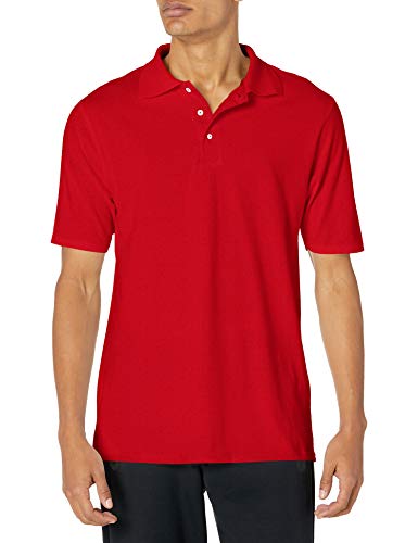 Hanes mens X-Temp Performance Polo Shirt,Deep Red,X-Large