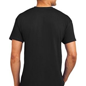 Hanes Mens Tagless 100% Cotton T-Shirt, Large, Blk