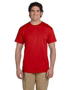 fruit of the loom 5 oz, 100% heavy cotton hd t-shirt, xl, true red