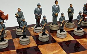 US Generals Civil War Set of Chess Men Pieces Hand Painted - NO BOARD