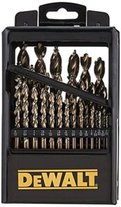 dewalt drill bit set, pilot point, cobalt alloy steel, 29-piece (dwa1269)